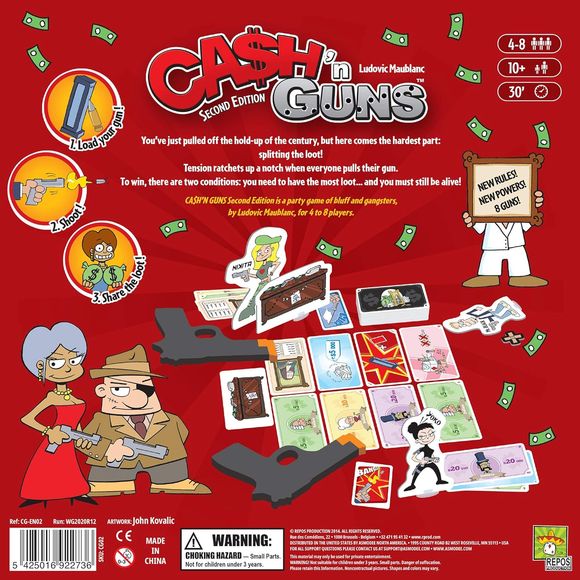 Repos Production: Cash 'N Guns - Board Game – Galactic Toys & Collectibles