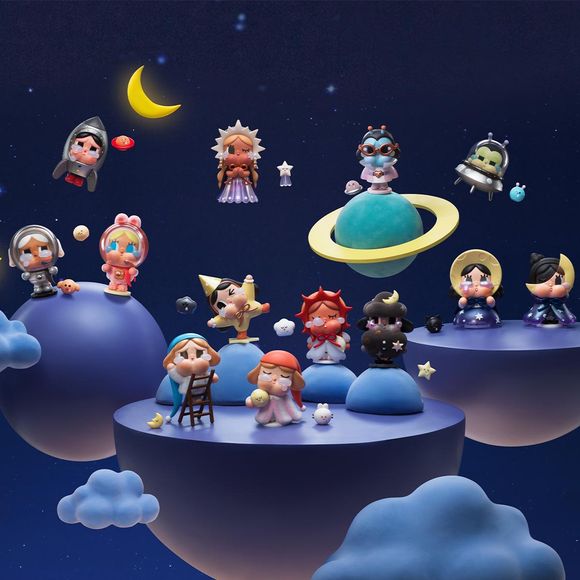 POP MART CRYBABY Crying to the Moon Series Vinyl Figure Blind Box AUTH ...